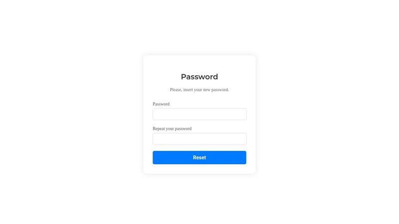 Password reset