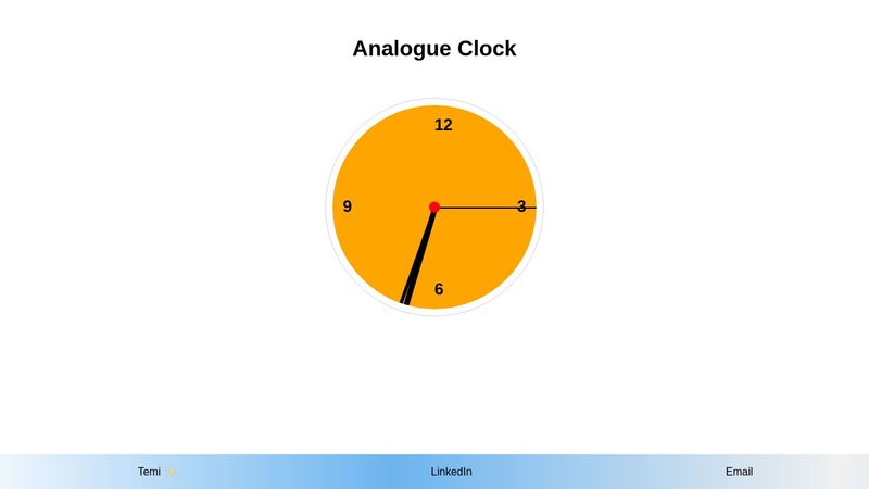 Analog Clock (Typescript, SCSS)