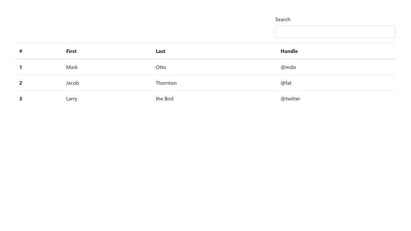 Table search filter using jQuery