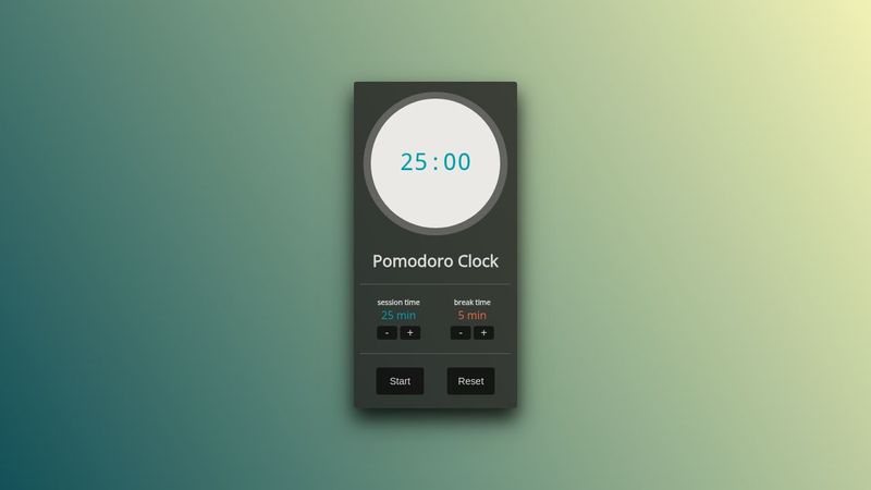 Pomodoro Clock [FreeCodeCamp]