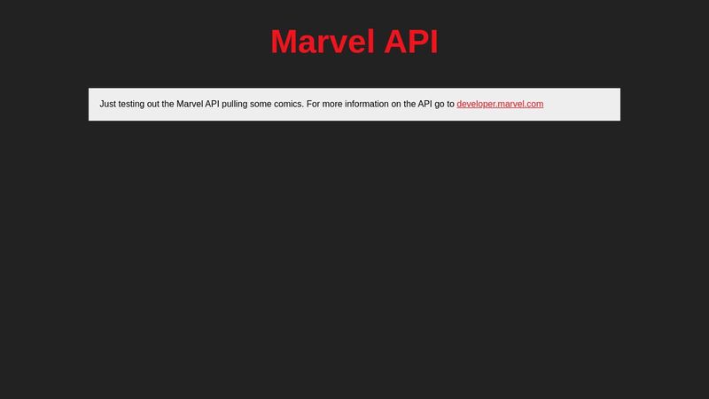 Marvel API