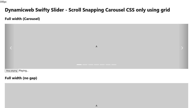 Dynamicweb Swift - slider in CSS grid (Carousel and product slider)