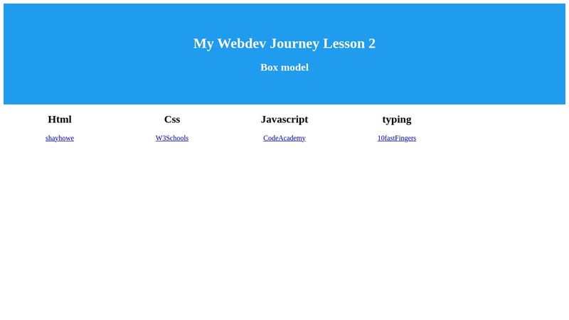 Webdev Journey