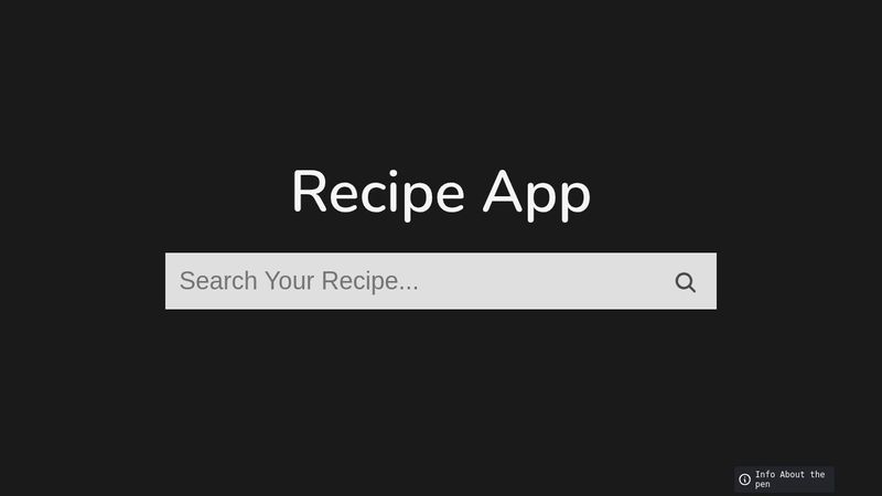 Food Recipe App #30days30submits #day-22