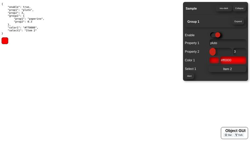 Object GUI first sample