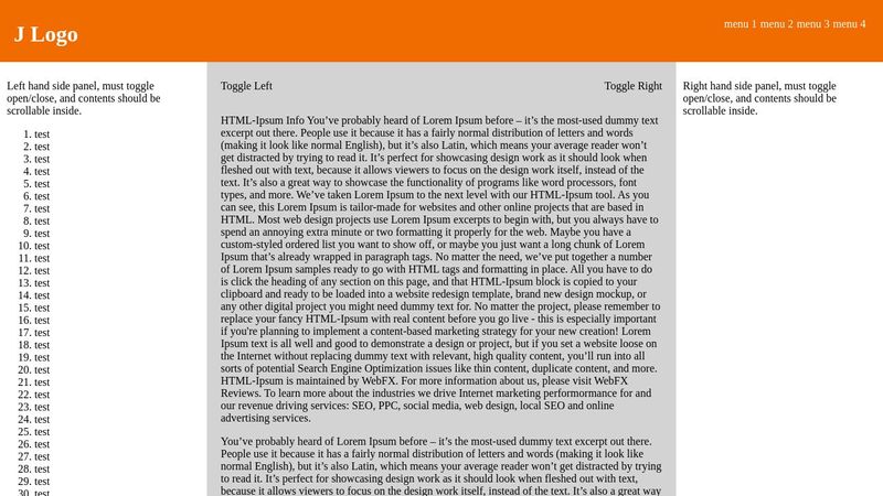 3 Col Layout - CSS Grid - Collapsable