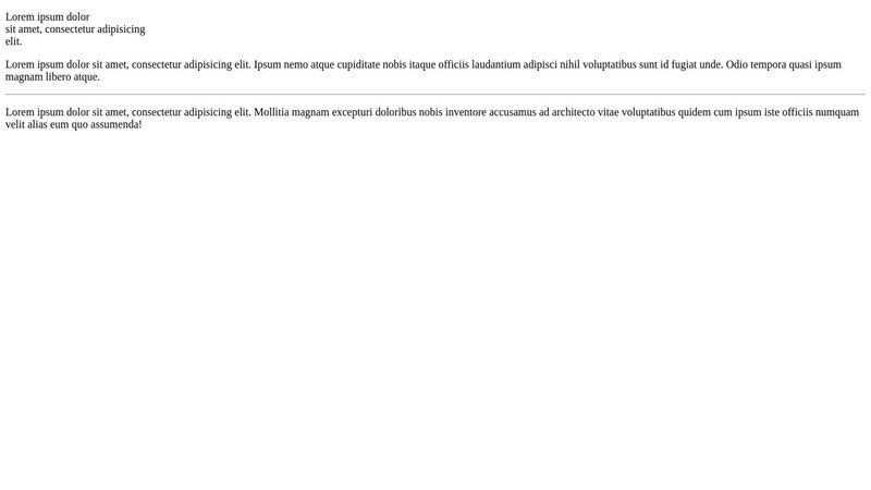 HTML - Text - Line Breaks & Horizontal Rules