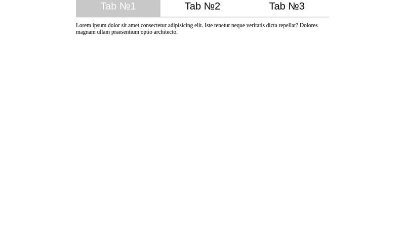 Tabs js - Табы на JS