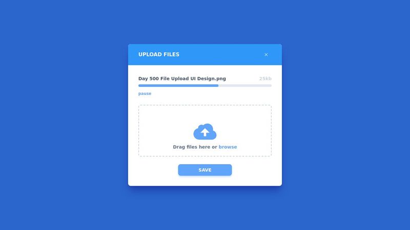 File Upload modal