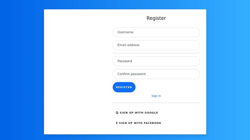 bootstrap register