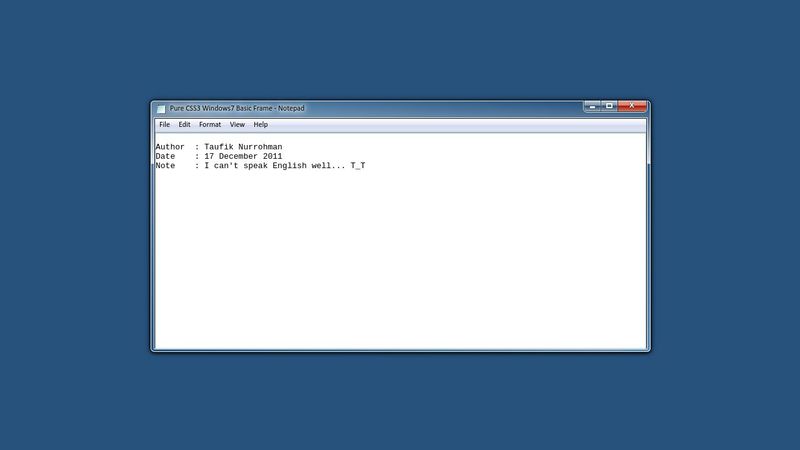 Pure CSS3 Windows Notepad