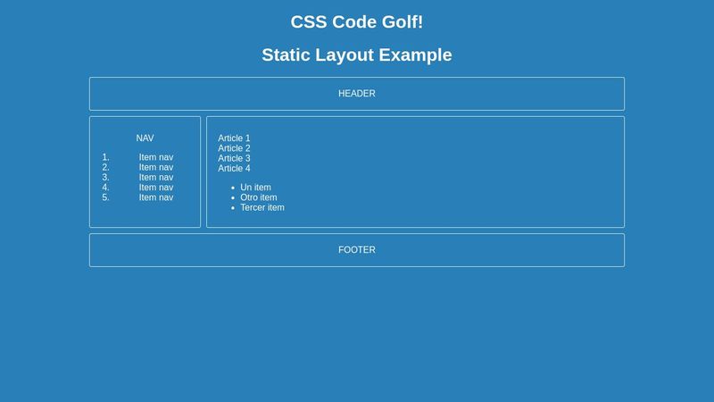CSS Code Golf