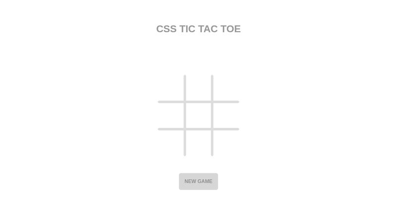 Pure CSS Tic Tac Toe AI