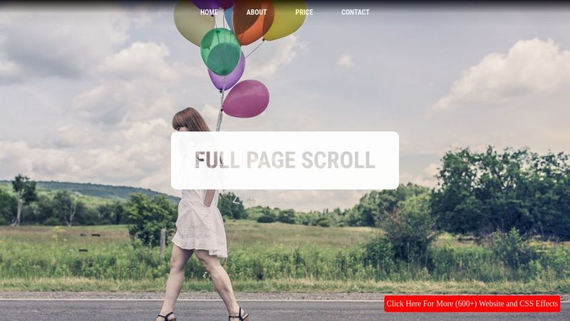 Full Page Scroll - No JavaScript & JQuery