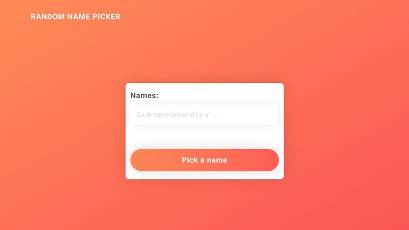 Random Name Picker