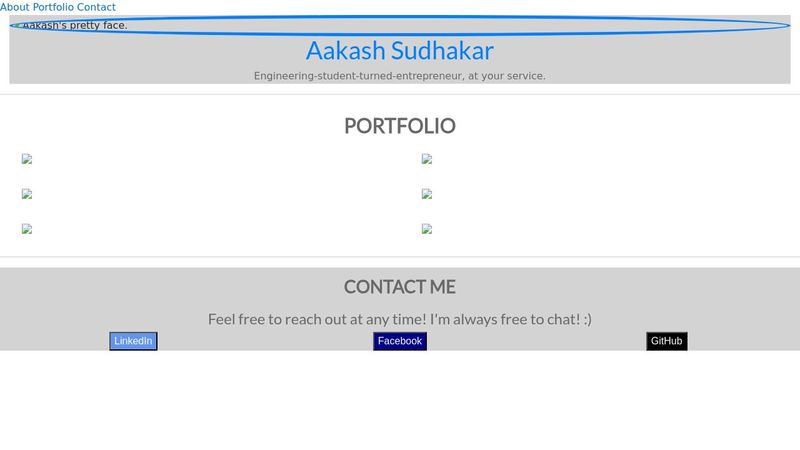 Aakash Sudhakar's Programming Portfolio