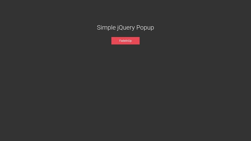 JQuery Popup