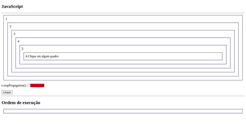 stopPropagation example with pure JS