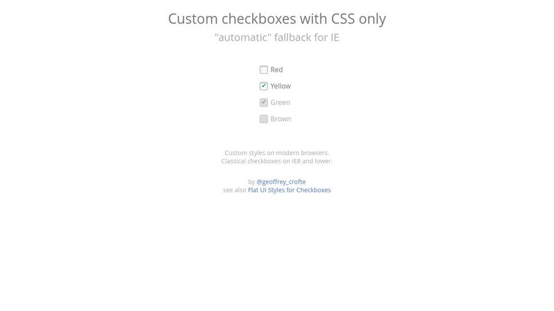 Custom checkboxes with CSS only
