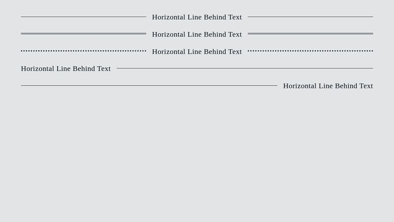 horizontal line (strikethrough) behind text