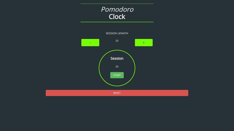 JavaScript Pomodoro Clock