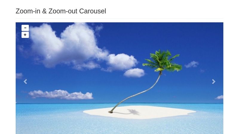 Bootstrap responsive zoom-in zoom-out image slider