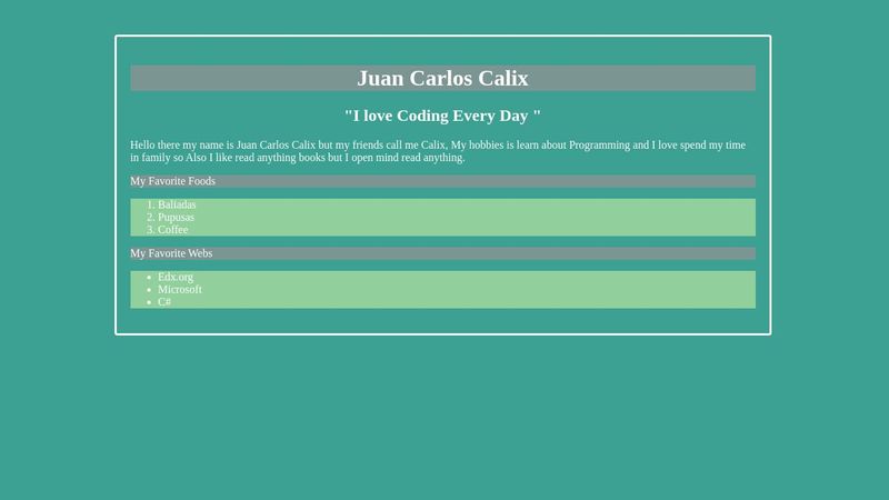 Module 2 project - About me page -CSS-Basic- W3Cx: CSS.0x