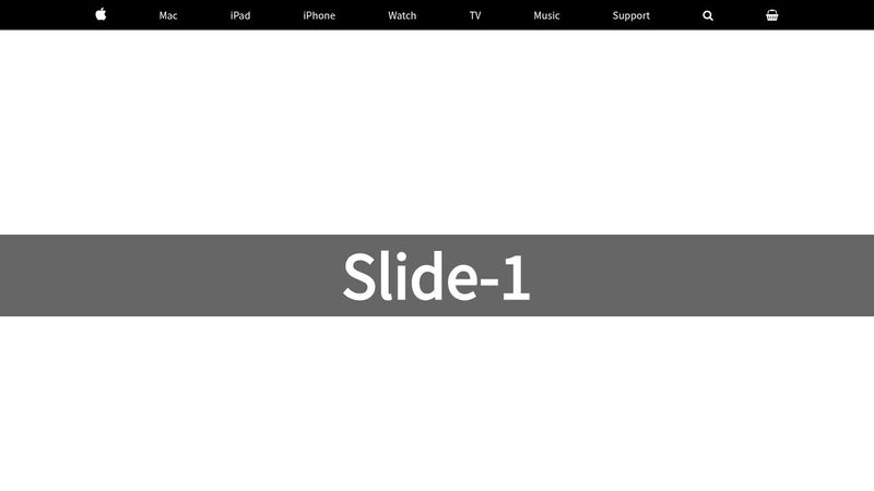 Apple.com Navigation Bar | HTML,CSS,JQUERY