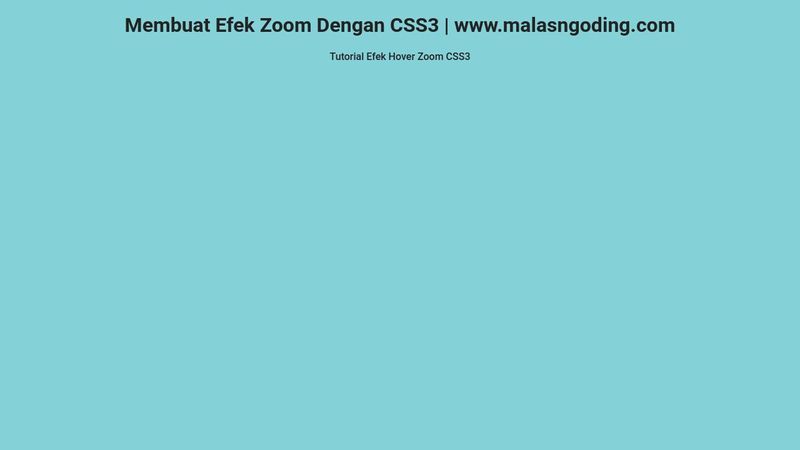 membuat effect hover zoom image dengan css3