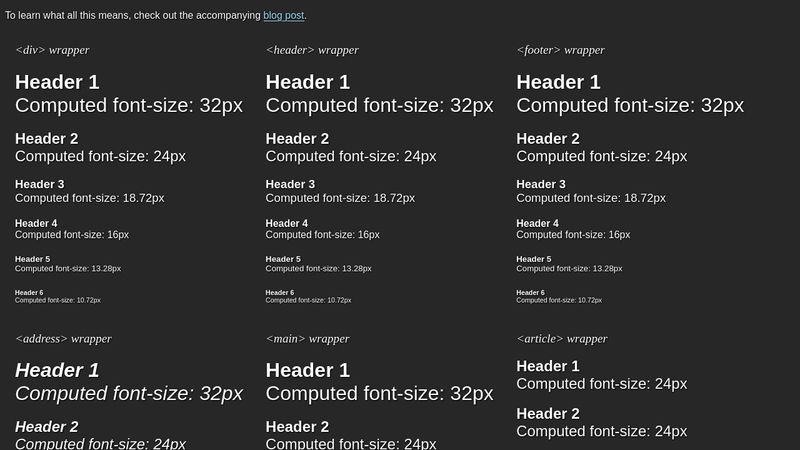Headers and Semantic HTML5 elements