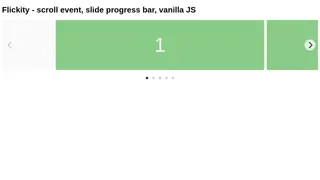 Flickity - scroll event, slide progress bar, vanilla JS