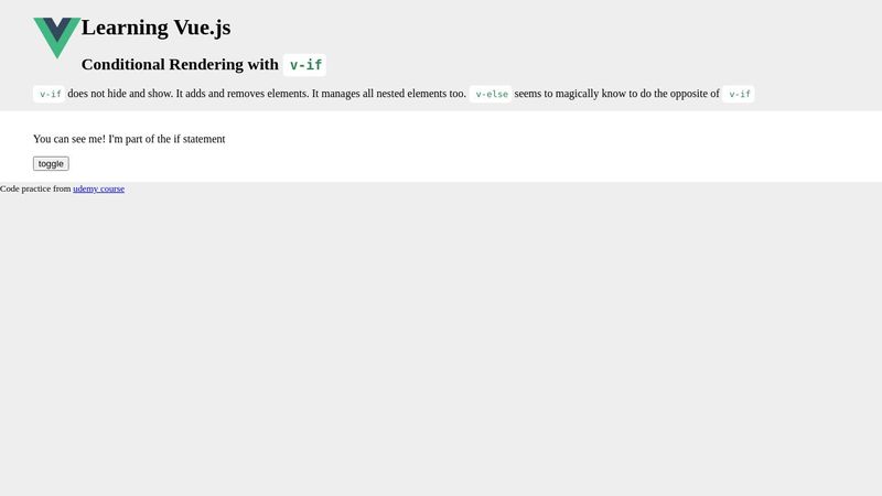 [Learning Vuejs #14] Conditional Rendering with v-if