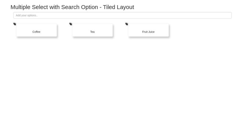 Multi Select Tiled Layout