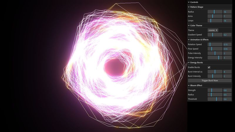 Three.js Shader Spiral with Bloom