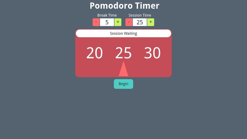 FreeCodeCamp Pomodoro Timer