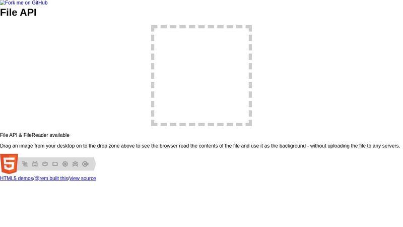 HTML5 File API demo