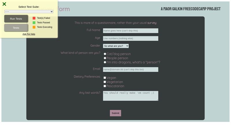 FCC Fork: Survey Form