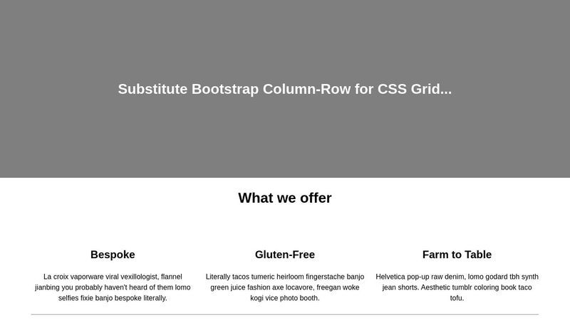 CSS Grid responsive behaviour just as Bootstrap classes