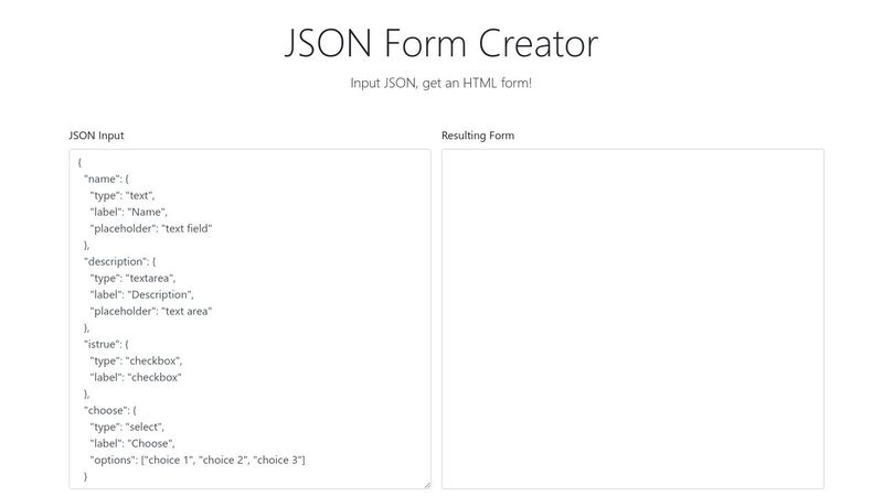 JSON Form Maker