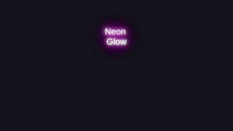 Neon glow CSS