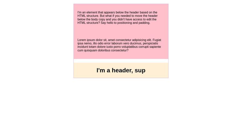 Moving elements with CSS and without touching HTML