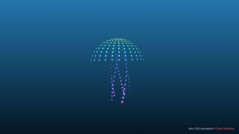 Pure CSS 3D Animated Jellyfish