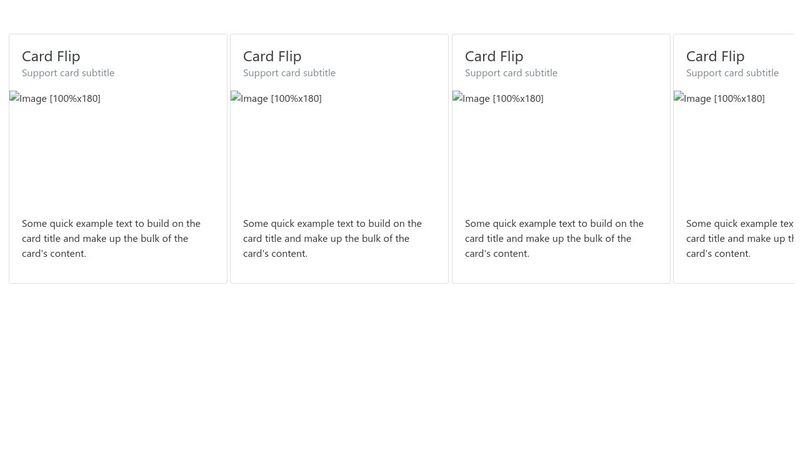 Horizontal Scroll with Card Flip Animation on Click #Bootstrap 4