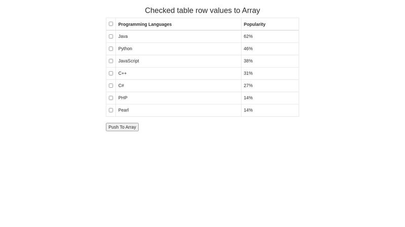 Toggle checkboxes with one master checkbox in table