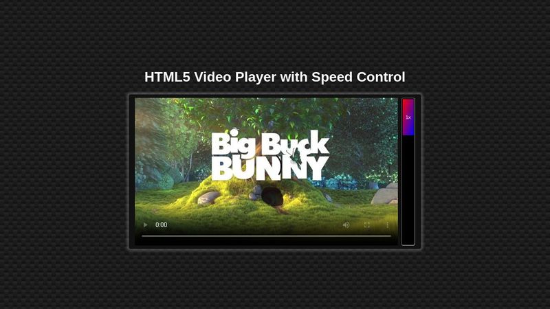 HTML5 Video Player with Speed Control