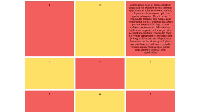 CSS Grid Layout - Rows