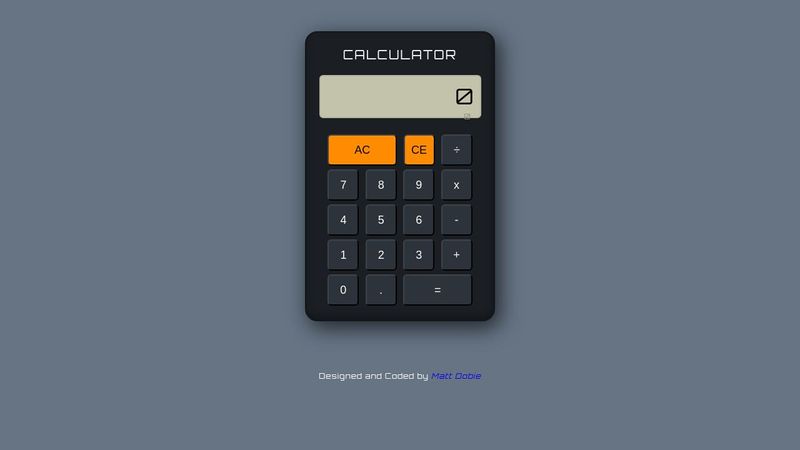 freeCodeCamp: JavaScript Calculator