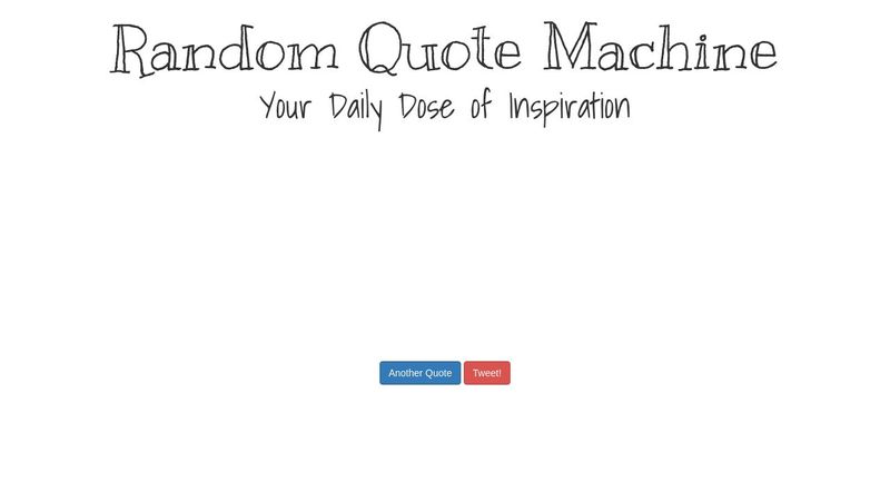 Random Quote Machine