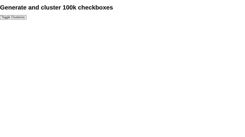 Clusterize.js filter box