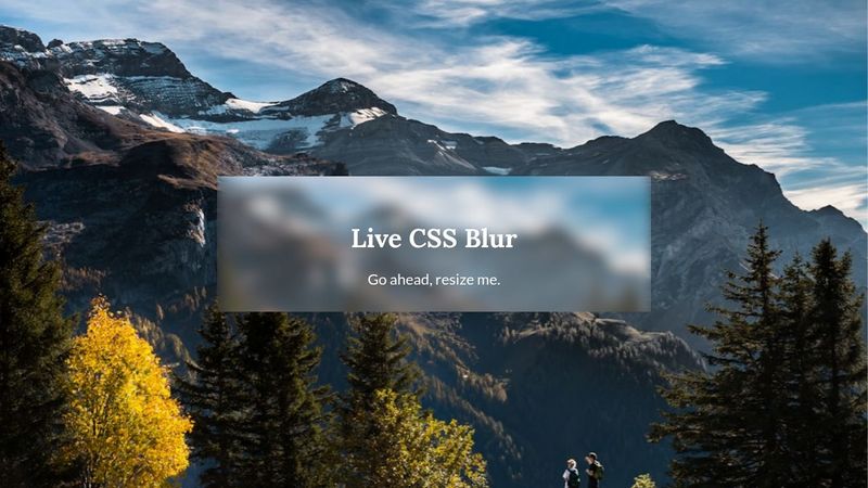 Live CSS Blur